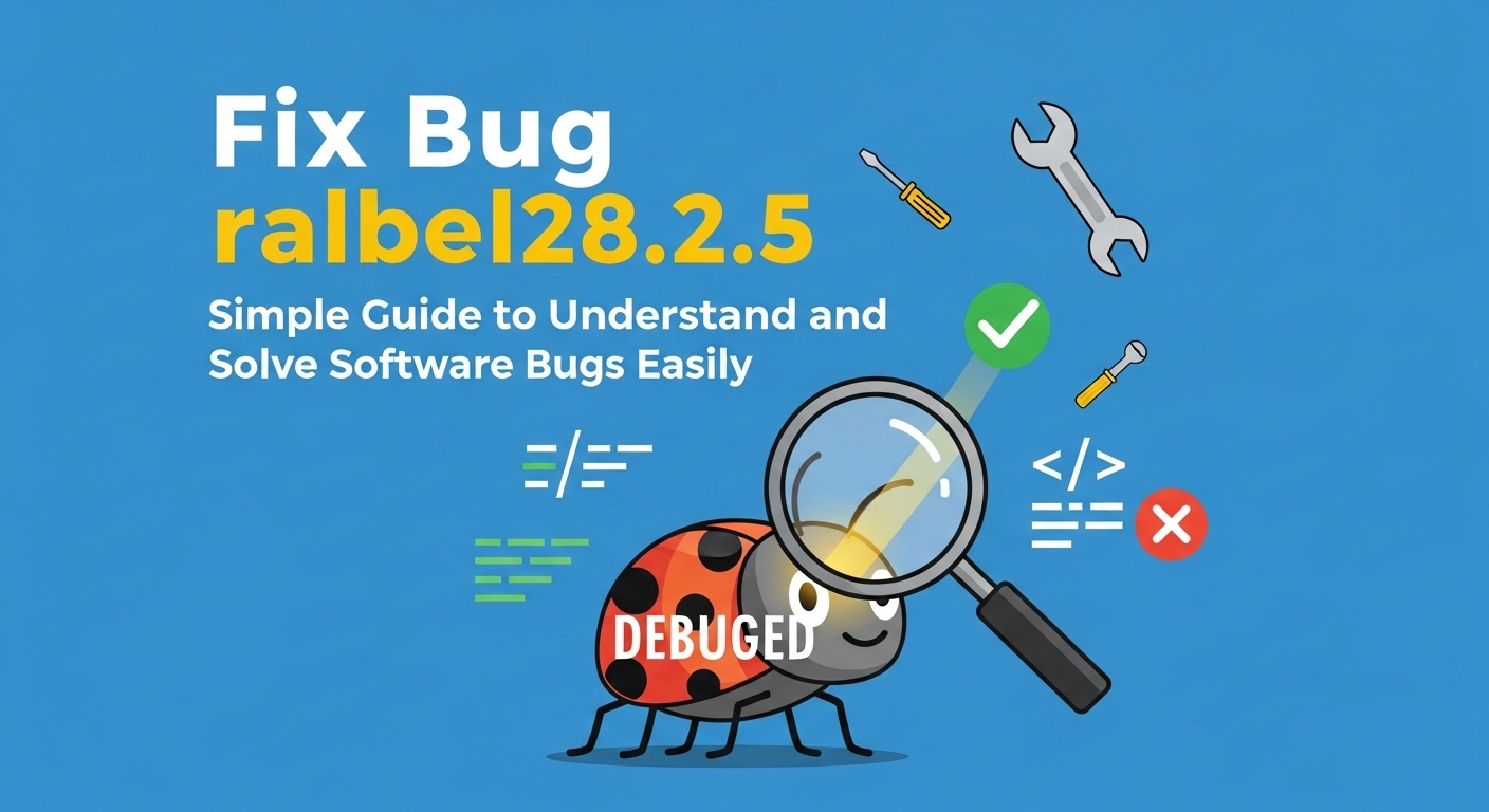 Fix Bug ralbel28.2.5: Understand and Solve Software Bugs Easily